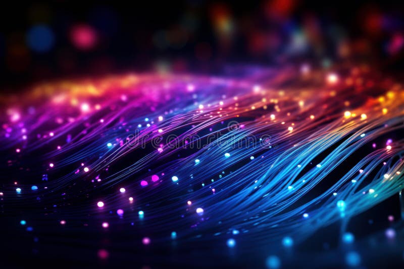 High-speed Optical Fiber Mockup. Generate Ai Stock Illustration ...