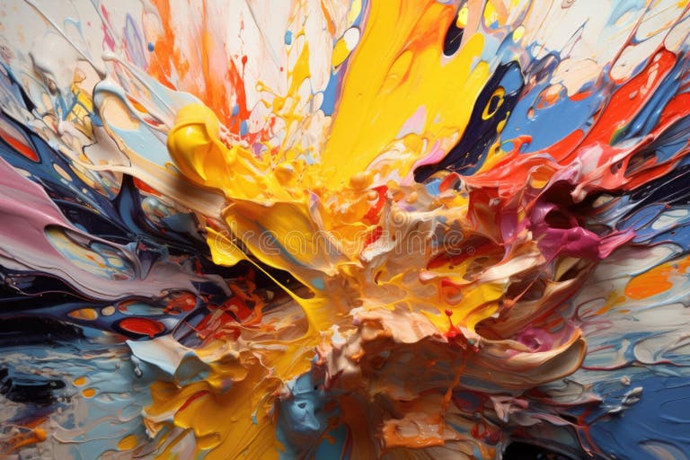 High-speed Paint Collision Creating Abstract Art Stock Illustration ...