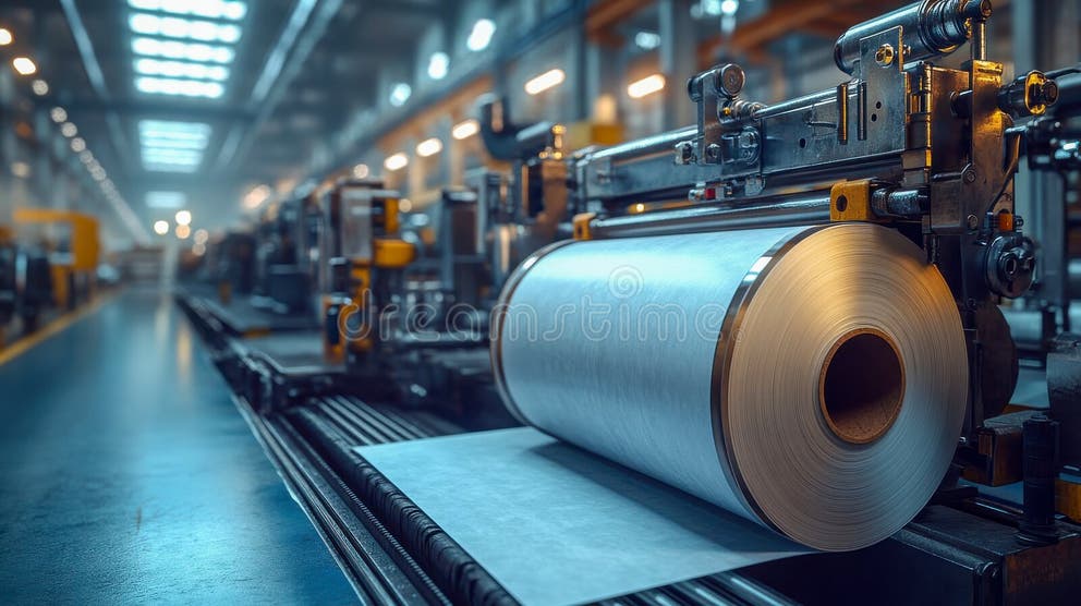 High-speed Paper Processing Machine Producing Large Rolls in an ...