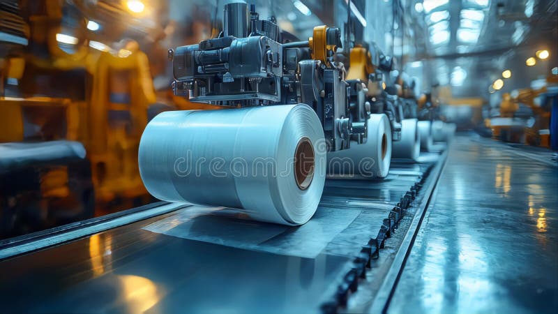 High-speed Paper Processing Machine Producing Large Rolls in an ...