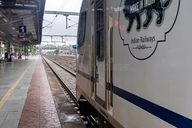 High Speed Passenger Train Standing at Platform during Daytime from ...