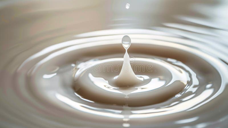Milk Drop Splash with Crown and Ripples Stock Illustration ...