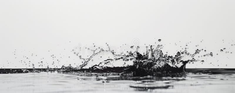 A High-speed Photograph of a Dramatic Water Splash, with Droplets ...