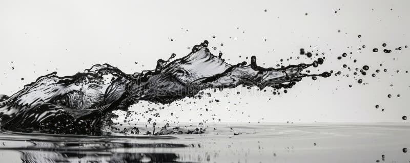 A High-speed Photograph of a Dramatic Water Splash, with Droplets ...