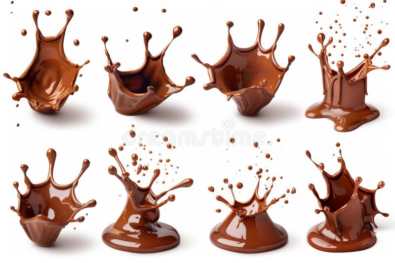 High-Speed Photographs of Chocolate Splashes in Various Shapes and ...