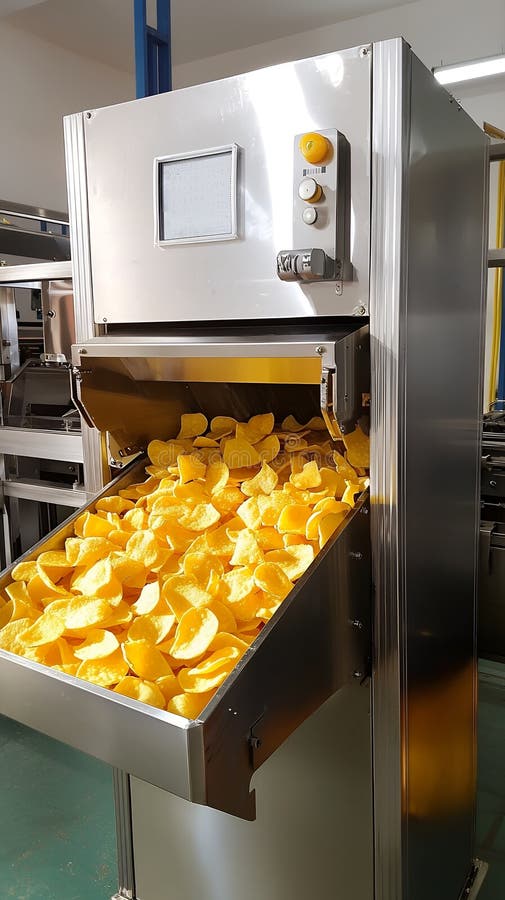 High-speed Potato Chips Packaging Machine Stock Illustration ...