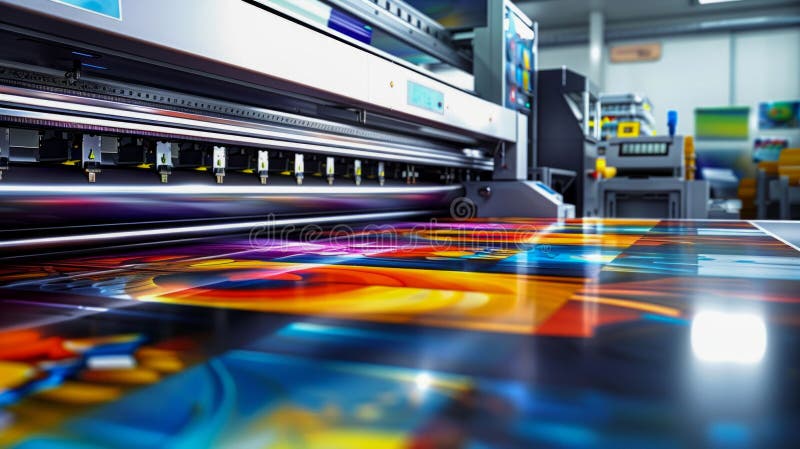 High-Speed Printing Press in Operation. Generative Ai Stock ...