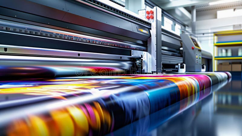 High-Speed Printing Press in Operation. Generative Ai Stock ...