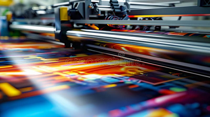 High-Speed Printing Press in Operation. Generative Ai Stock ...