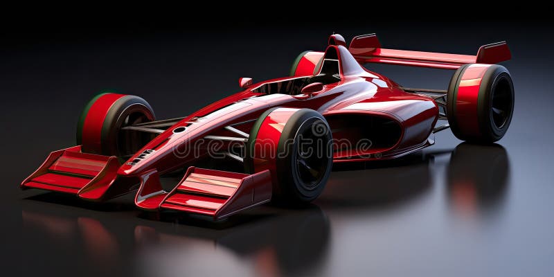 High Speed Race Red Formula Car Stock Illustration - Illustration of ...