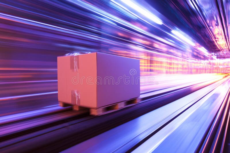 A High-speed Rail Delivery System, Where Packages Swiftly Traverse the ...