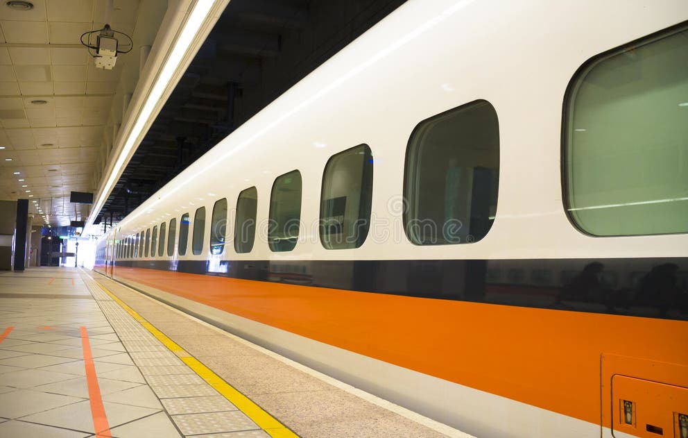 High Speed Rail Station Platform Stock Image - Image of commute ...