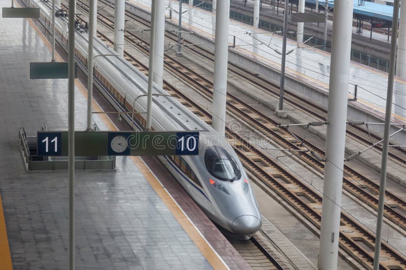 High speed rail station stock image. Image of commute - 32235281