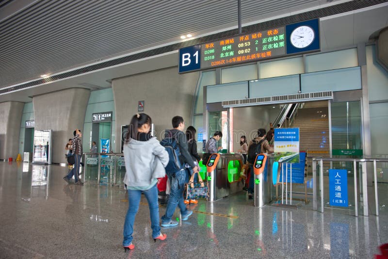 The High-speed Rail Tickets Checked Editorial Image - Image of roof ...