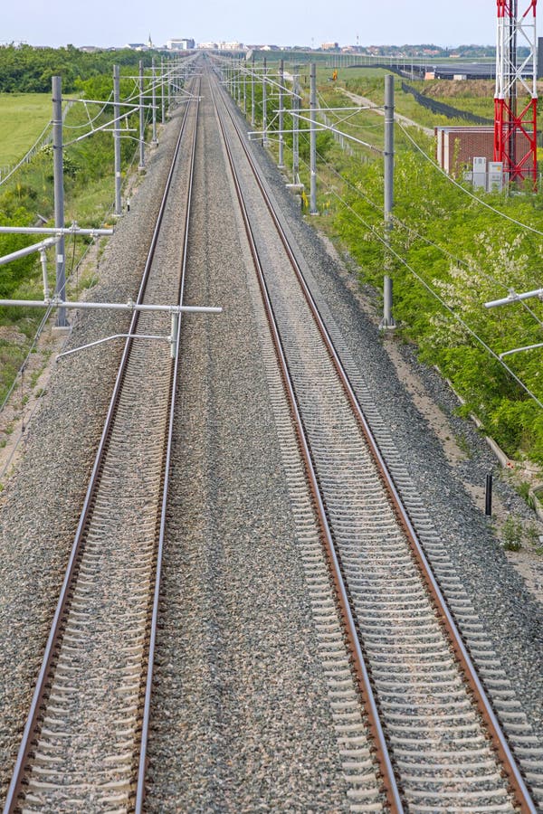 High Speed Railway stock photo. Image of flat, straight - 336818154