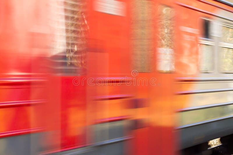 Motion Blurred Red Train. Background Stock Photo - Image of commuter ...