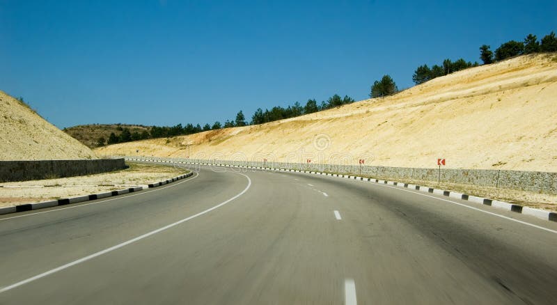Driving At High Speed Down A Country Road Stock Photo - Image of down ...