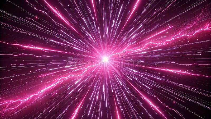 High-speed Road Journey Under a Vibrant, Energized Sky of Pink ...