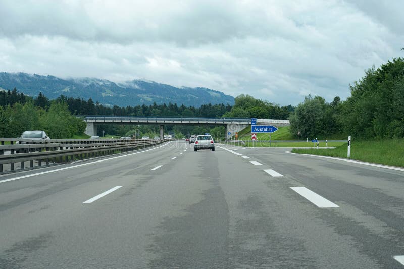 High-speed Road with Moving Cars. Autobahn and Cars Stock Photo - Image ...
