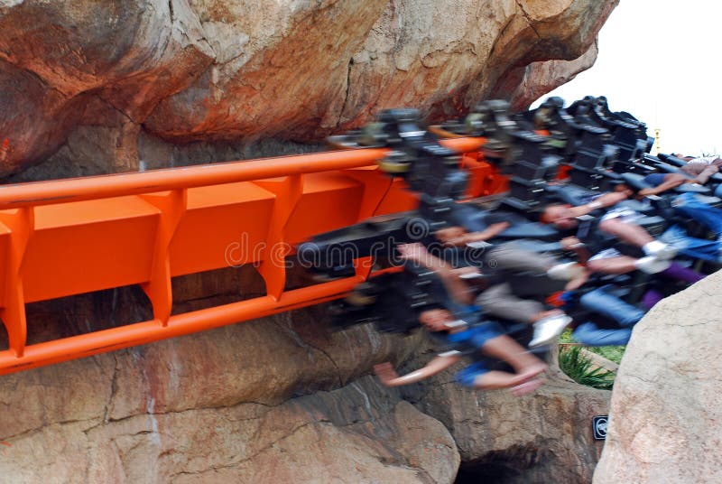 High Speed Roller Coaster Ride Stock Photo - Image of excitement ...