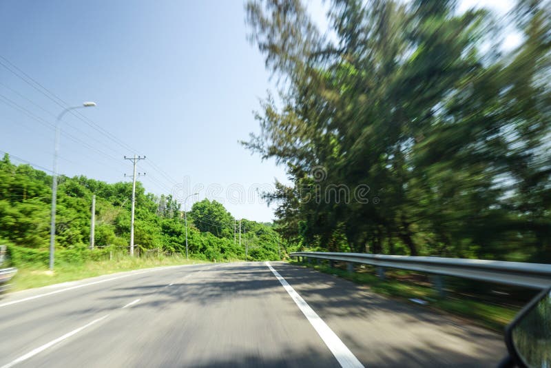 High Speed Running of Forest Road Stock Image - Image of accessibility ...