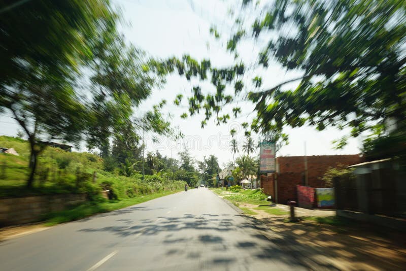 High Speed Running of Forest Road Stock Photo - Image of mountain ...