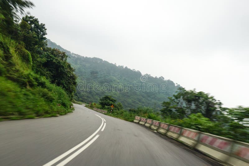 High Speed Running of Forest Road Stock Photo - Image of accessibility ...