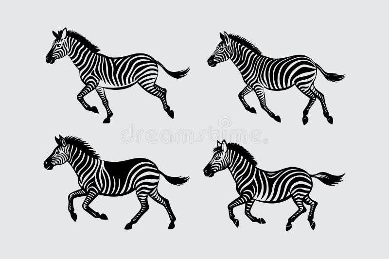 Speed Running Zebra Vector Artwork Stock Illustrations – 12 Speed ...
