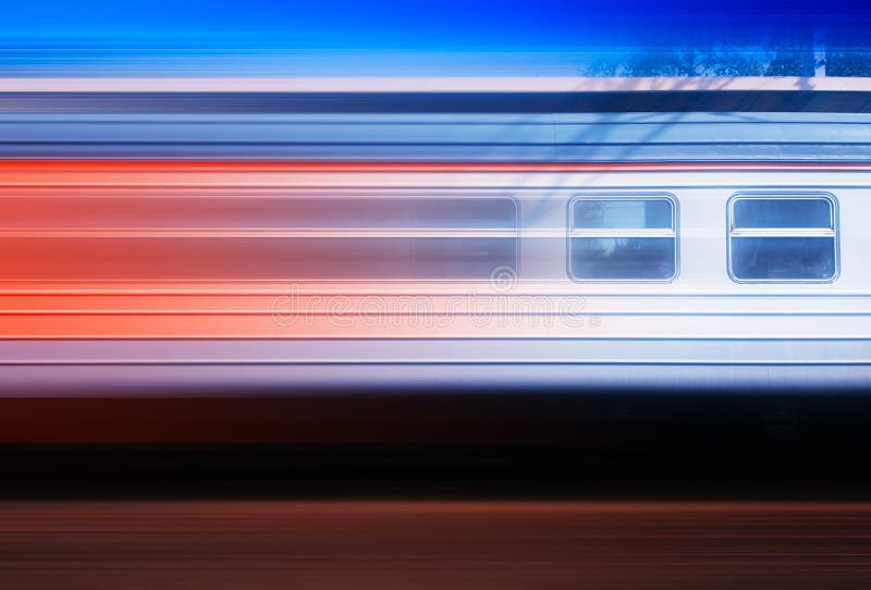 High Speed Russian Train Carriage Transportation Background Stock Photo ...