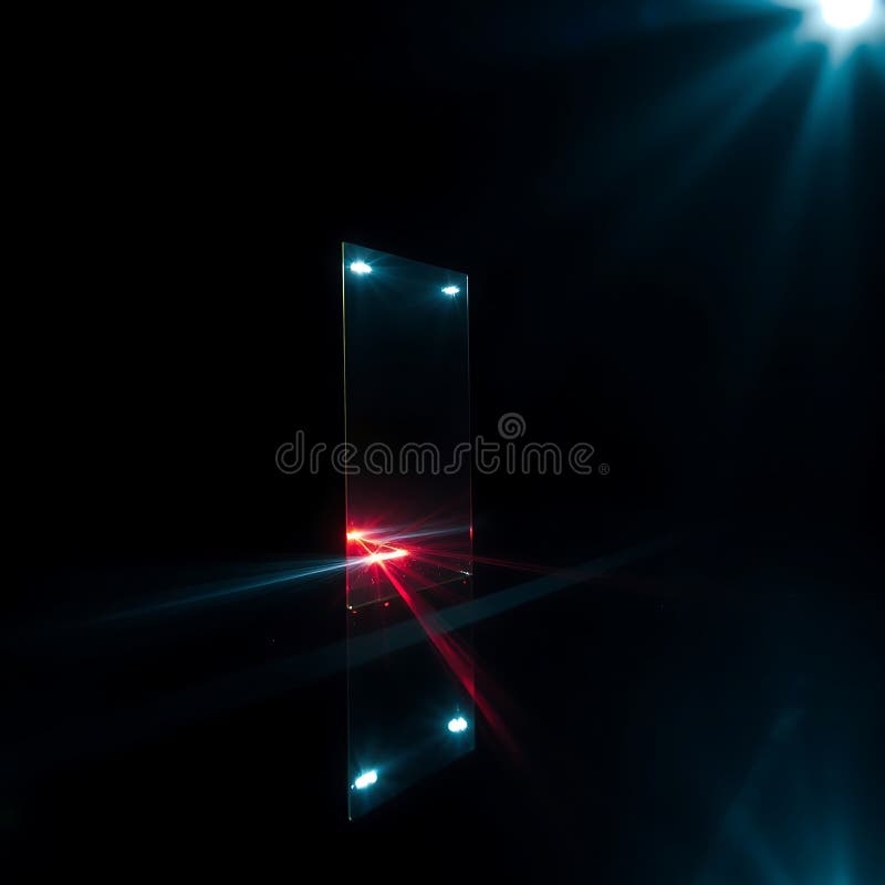 A High Speed Shot of Laser Light Bouncing Off a Mirror Creating a ...