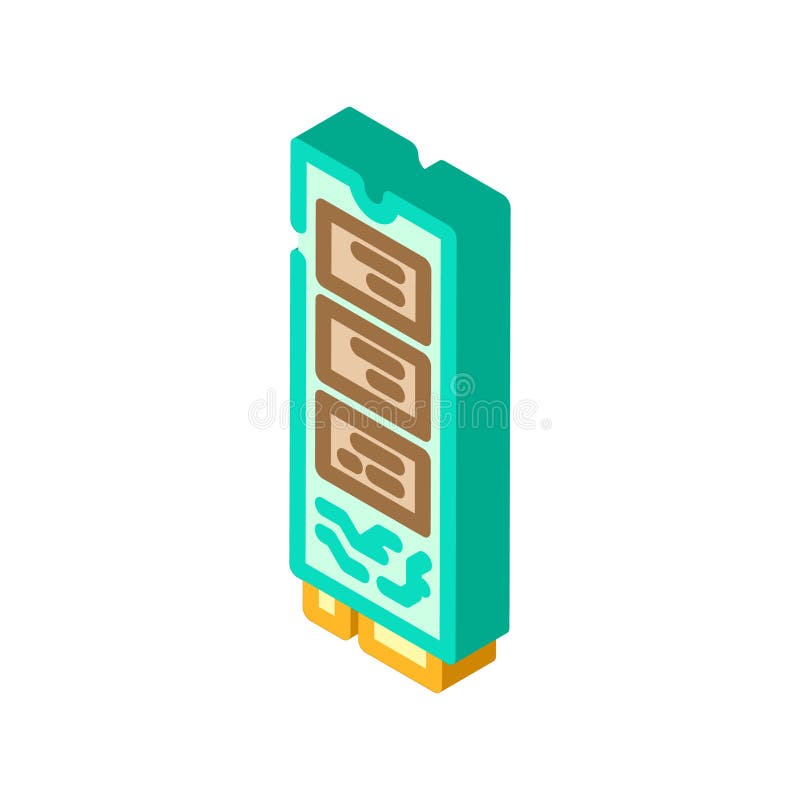High Speed Ssd Storage Gaming Pc Isometric Icon Vector Illustration ...