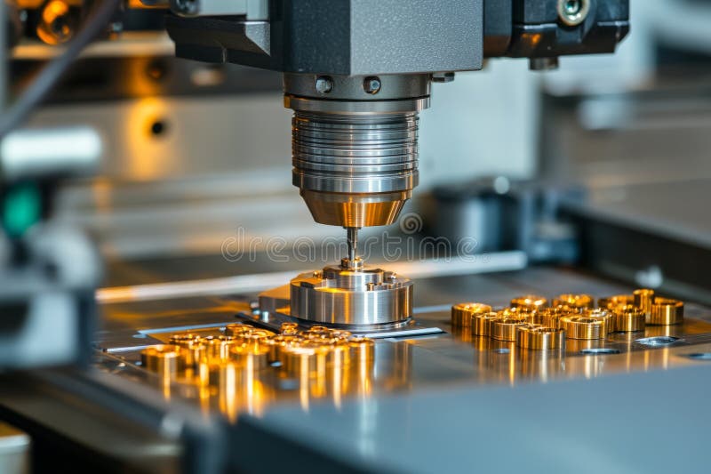 High-speed Stamping Press Producing Metal Components Stock Image ...