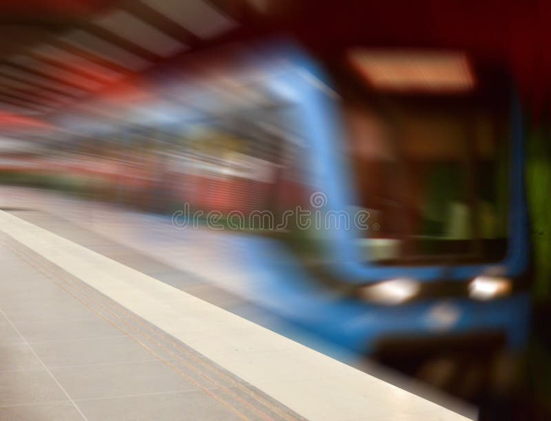 High Speed Subway Train in Motion Blur Stock Photo - Image of motion ...