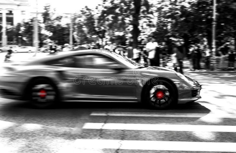 High Speed Super Car Passing by Stock Image - Image of speeding, high ...
