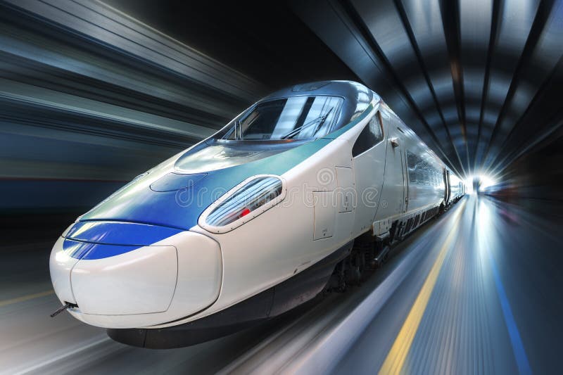 High Speed Super Streamlined Train Stock Image - Image of carriage ...
