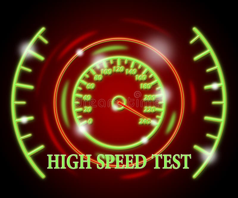 High Speed Test Represents Searching Speedy and Quick Websites Stock ...