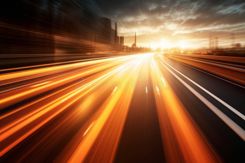High Speed Traffic Creates a Mesmerizing Motion Blur on a Highway ...