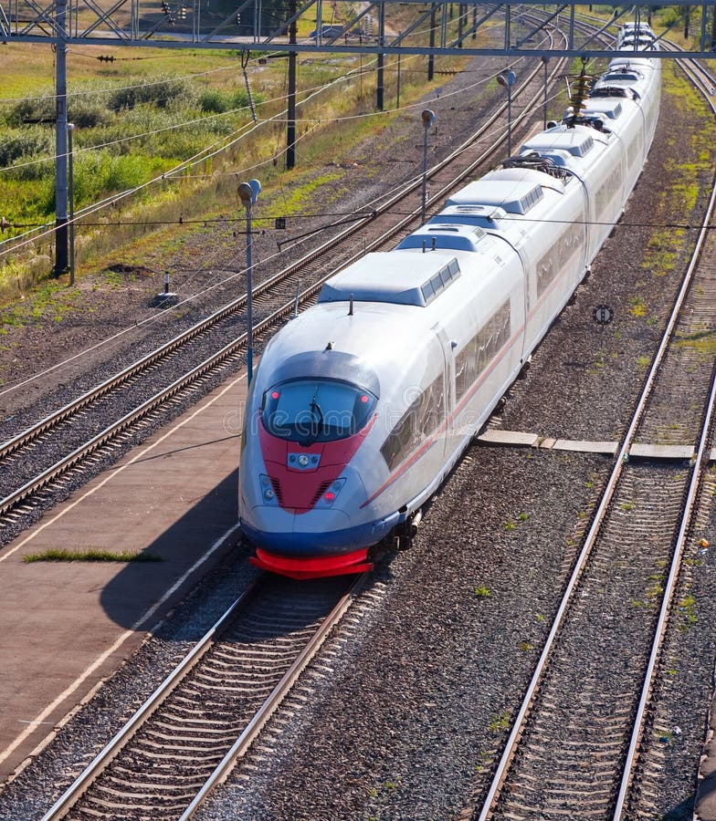 High-speed train stock photo. Image of locomotive, railroad - 21296146