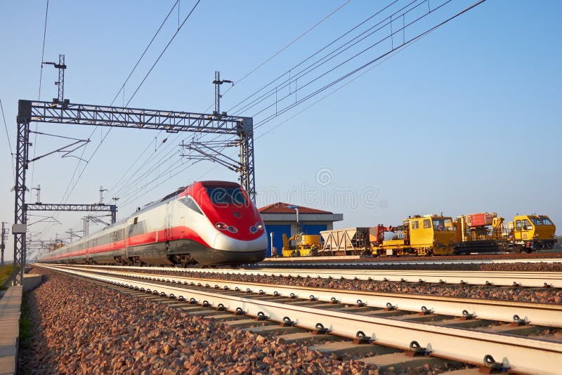 High-speed train stock photo. Image of locomotive, steel - 27962716