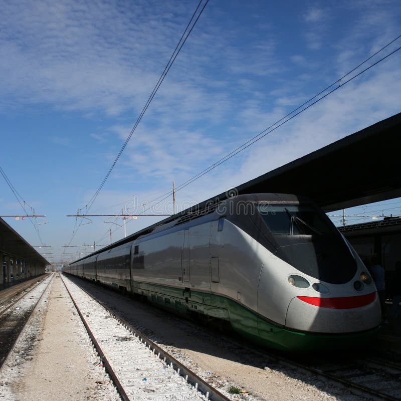 High speed train stock image. Image of sleepers, railway - 4982329
