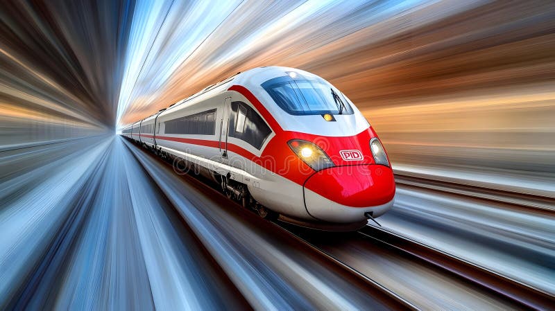 High Speed Train Blurred Motion Abstract Background Stock Photo - Image ...