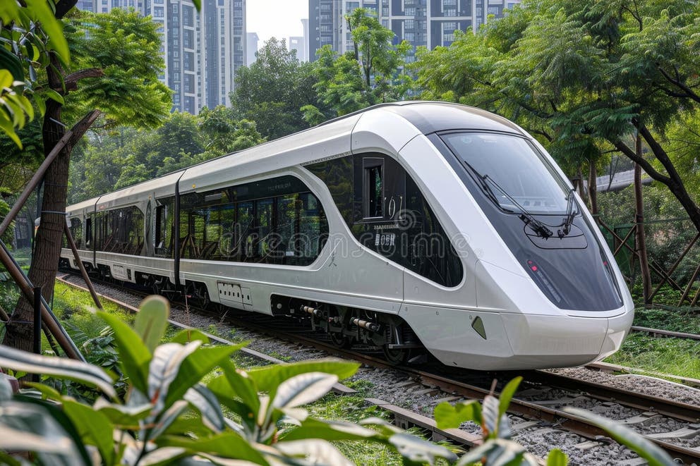 High Speed Train a Blurred Rush of Motion Embodies Railway Engineering ...