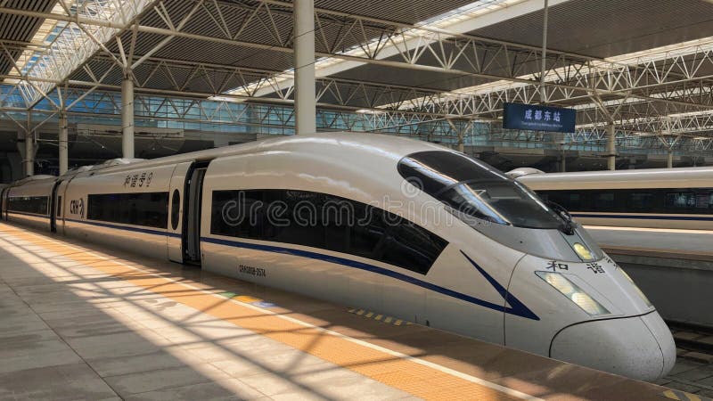 High Speed Train at Chengdu Station in China Editorial Photo - Image of ...