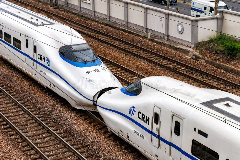 High-speed Train of China Railway CR Type CRH2C in Shanghai, China ...
