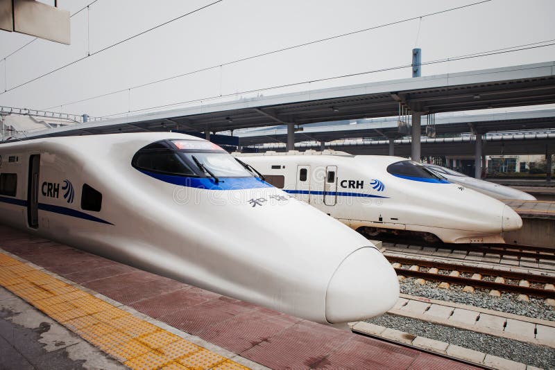 High speed train in China editorial photography. Image of stopped ...