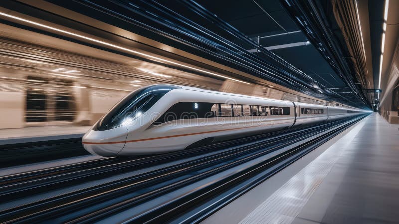 High-speed Train Concept with Streamlined Design Moving Silently ...