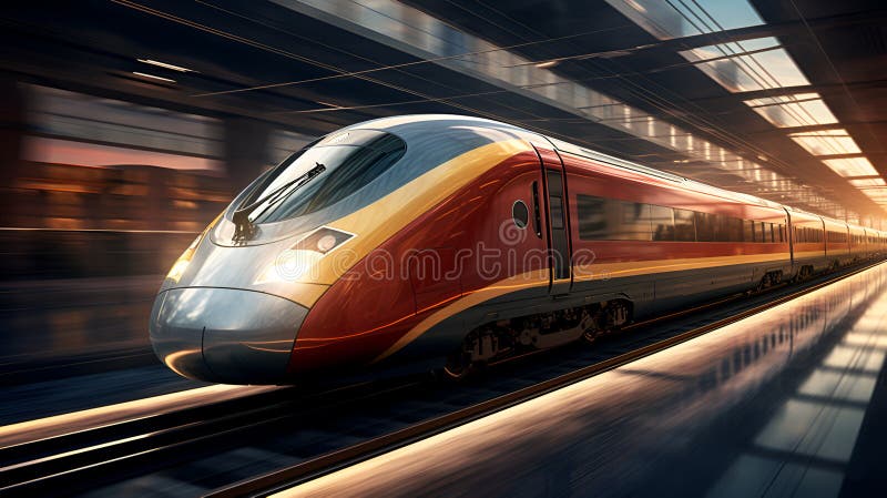 High Speed Train, Fast Transportation, Rail, Link Stock Illustration ...