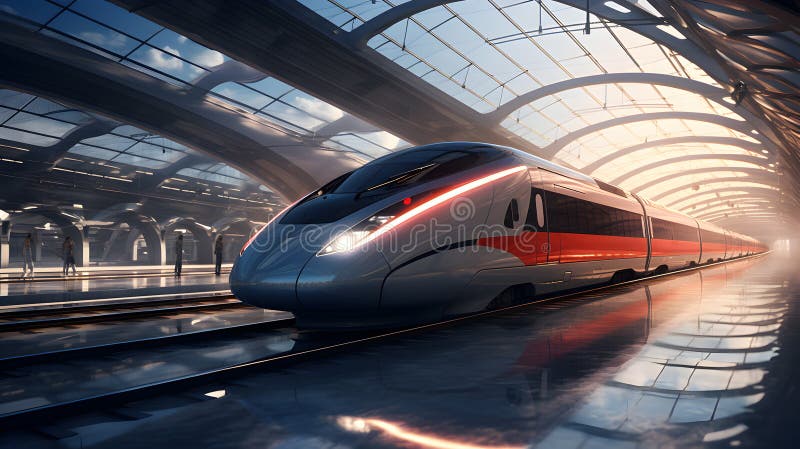 High Speed Train, Fast Transportation, Rail, Link Stock Illustration ...