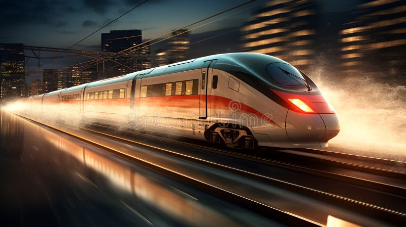 High Speed Train, Fast Transportation, Rail, Link Stock Illustration ...