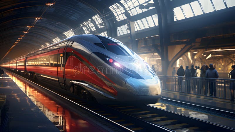 High Speed Train, Fast Transportation, Rail, Link Stock Illustration ...